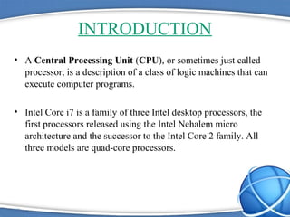 Intel Core i7 Processors | PPT