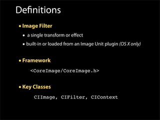 Core Image | PPT