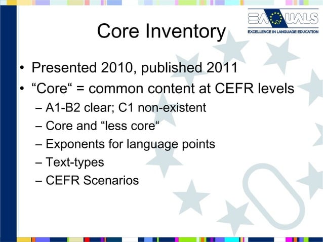 Core inventory for french nov13 | PPT