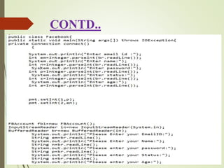 Core java for FACEBOOK ACCOUNT | PPT