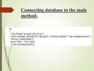 Core java for FACEBOOK ACCOUNT | PPT