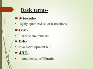 Core java for FACEBOOK ACCOUNT | PPT