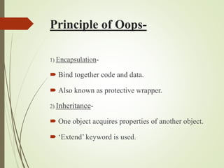 Core java for FACEBOOK ACCOUNT | PPT