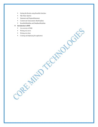 Core java Training in Chennai | PDF