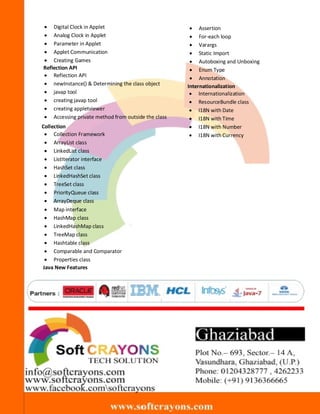 Core JAVA Training Institute, Ghaziabad | PDF
