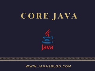 Core Java Tutorial | PDF | Programming Languages | Computing