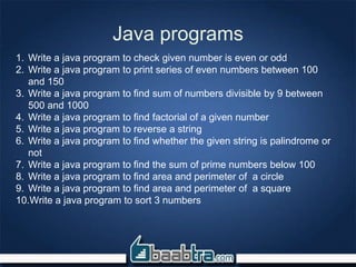 Core java - baabtra | PPT