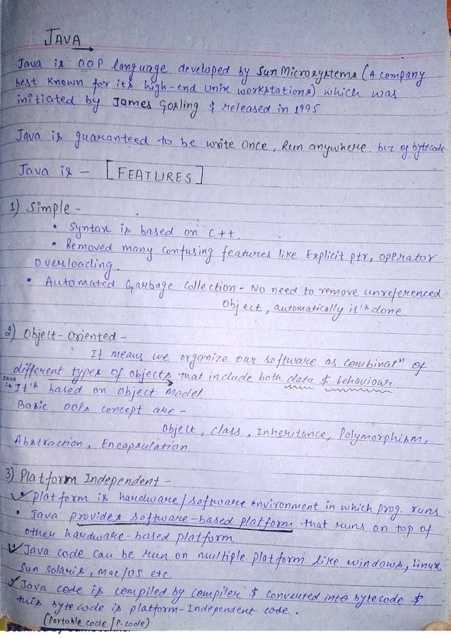 Core JAVA Notes | PDF