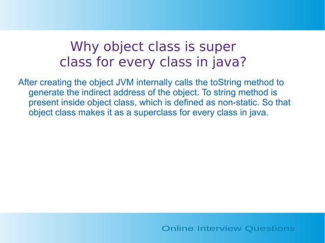 Core Java interview questions-ppt | PPT