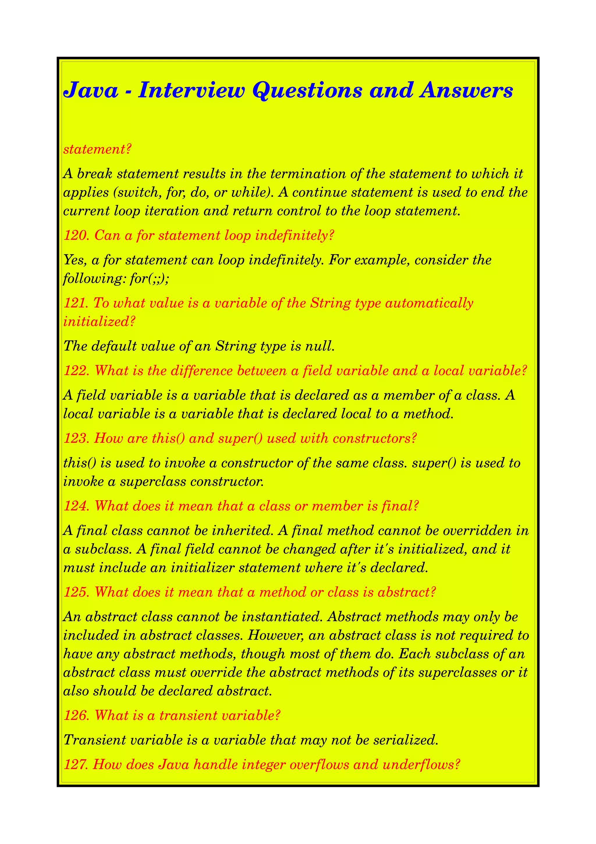 Core Java Interviewquestionsandanswers Pdf 