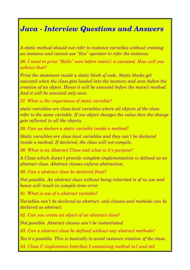 Core Java Interviewquestionsandanswers Pdf 4183