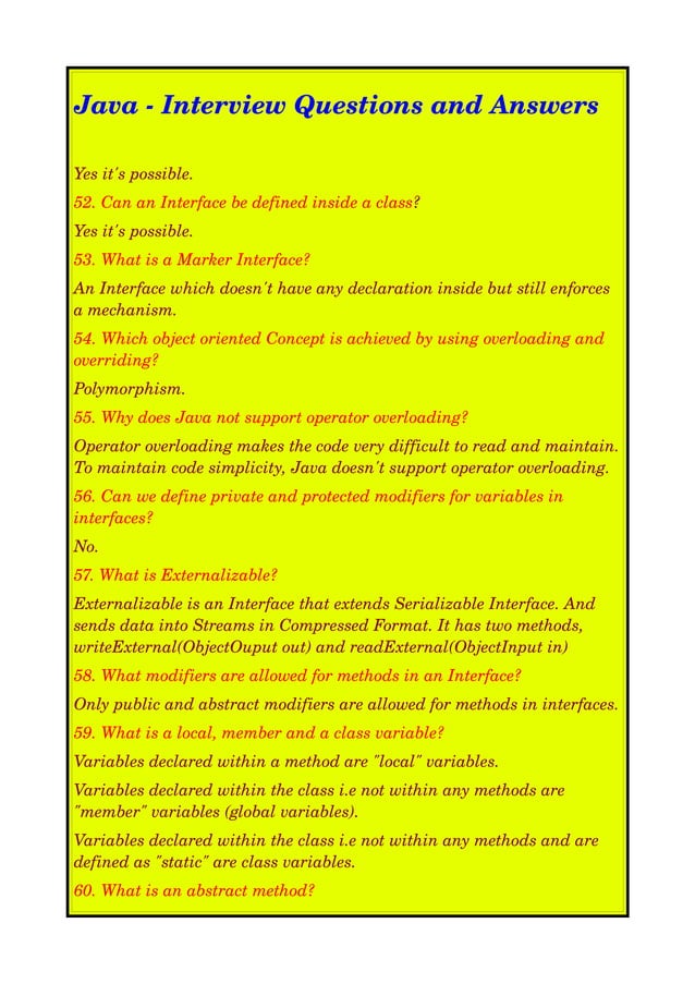 Core Java Interviewquestionsandanswers Pdf