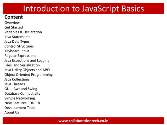 Introduction to Core Java Programming | PPTX