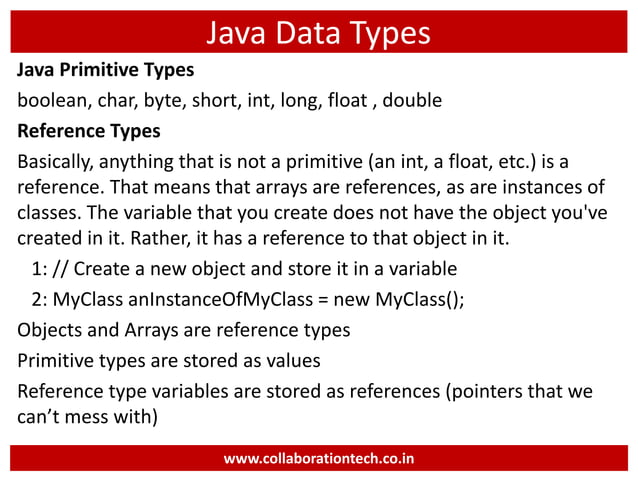 Introduction to Core Java Programming | PPTX