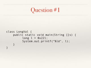 Core Java Meetup #9 - Quiz Questions - 6th May | PPT