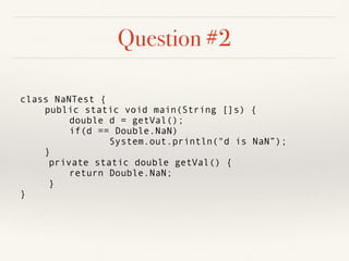 Core Java Meetup #9 - Quiz Questions - 6th May | PDF