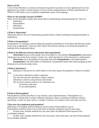 Core java interview questions | PDF