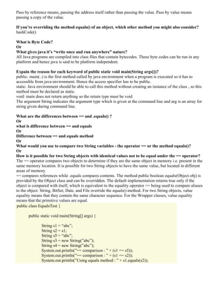 Core java interview questions | PDF