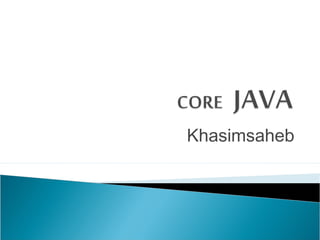 Core Java | PPT