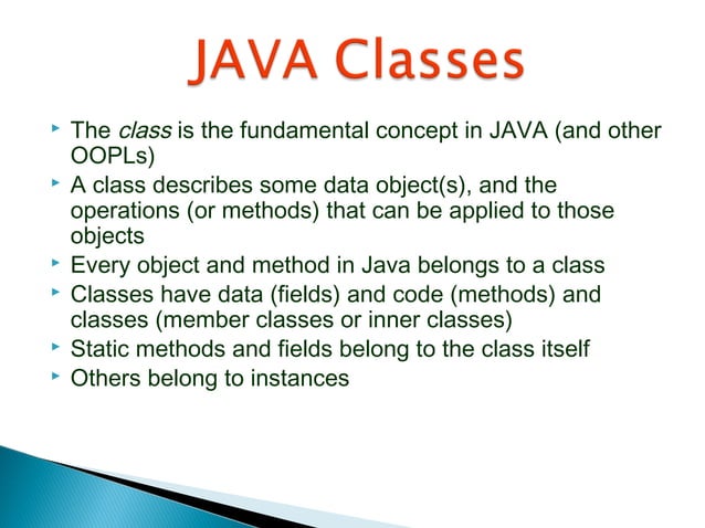 Core java concepts | PPT
