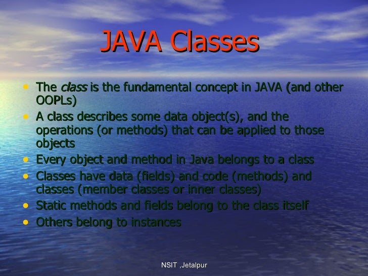 Core java concepts Core java concepts