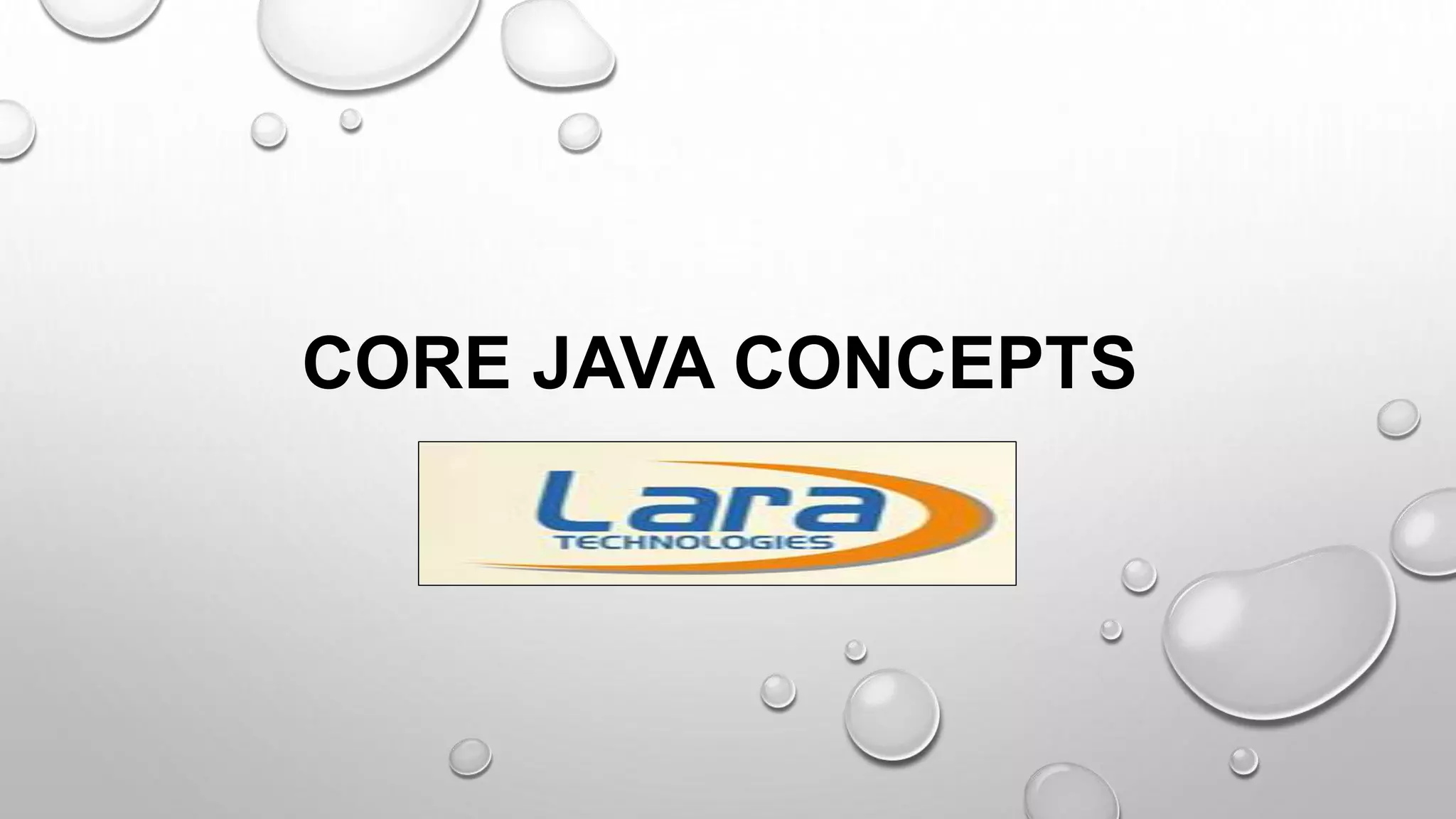 Core java concepts | PPT