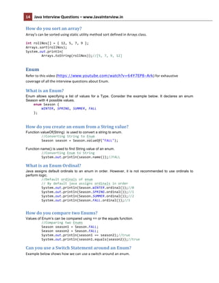 Core java interview questions | PDF | Programming Languages | Computing