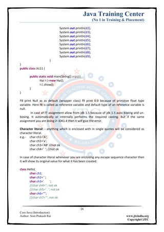 Core java introduction | PDF