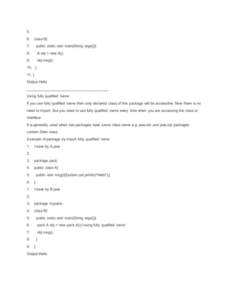 Core java notes with examples | DOCX