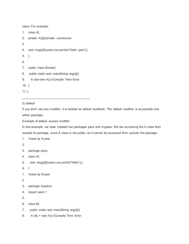 Core java notes with examples | DOCX