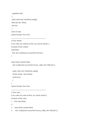 Core java notes with examples | DOCX