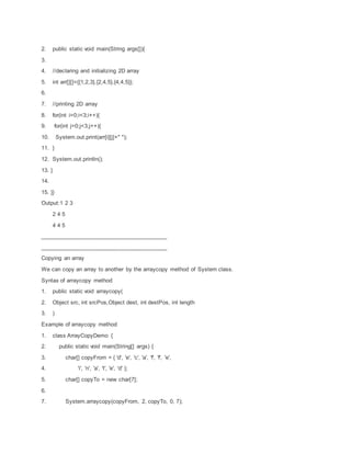Core java notes with examples | DOCX