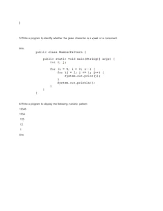 Core java notes with examples | DOCX