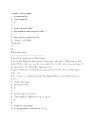 Core java notes with examples | DOCX