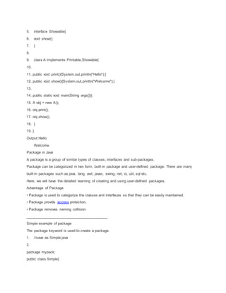 Core java notes with examples | DOCX