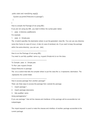 Core java notes with examples | DOCX