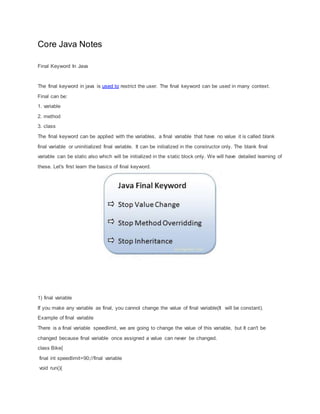 Core java notes with examples | PDF