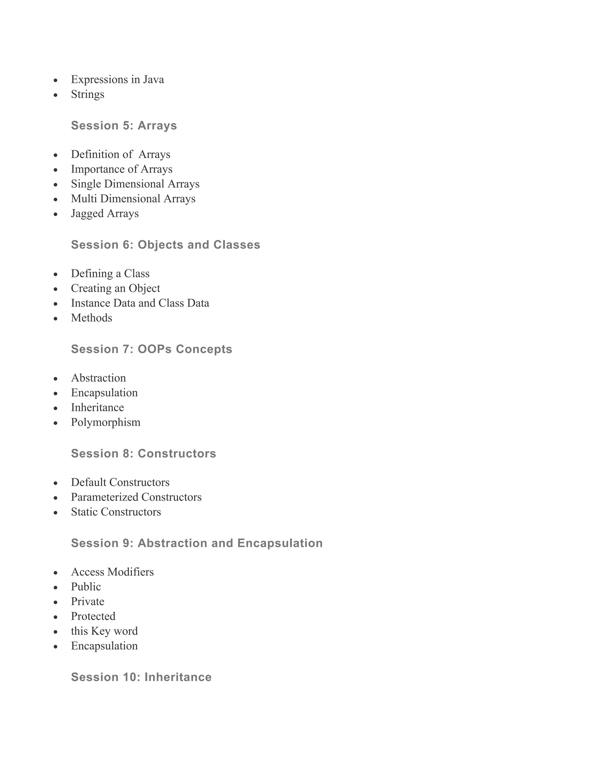 core java online training - eglobalsystems | PDF