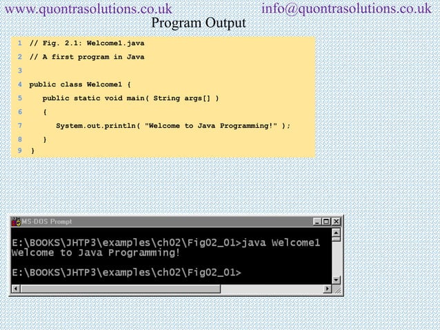 Core Java Over View Basics Introduction By Quontra Solutions Ppt