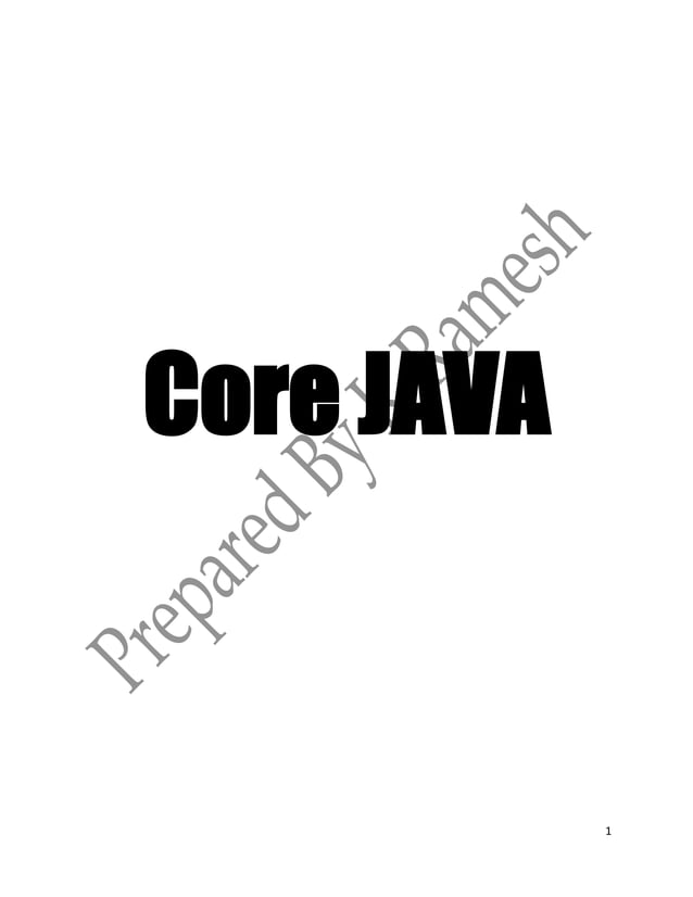 Core java part1 | PDF | Programming Languages | Computing