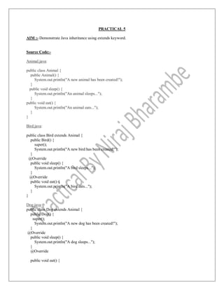 Core java pract_sem iii | PDF