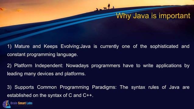 Core Java Programming Tutorial Brainsmartlabs Ppt