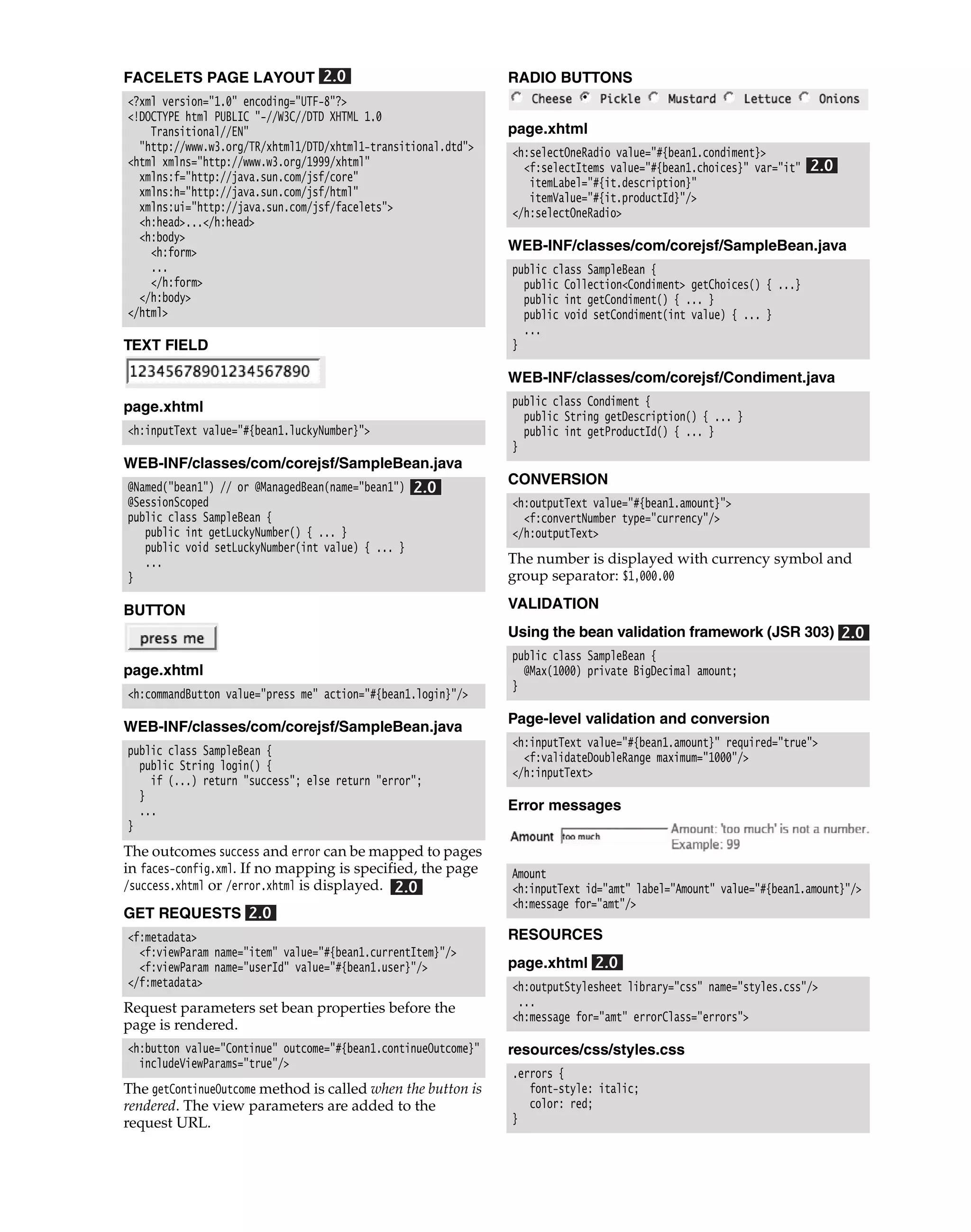 Core java server faces | PDF