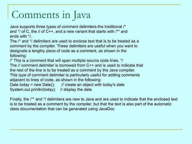 Core java slides | PPT