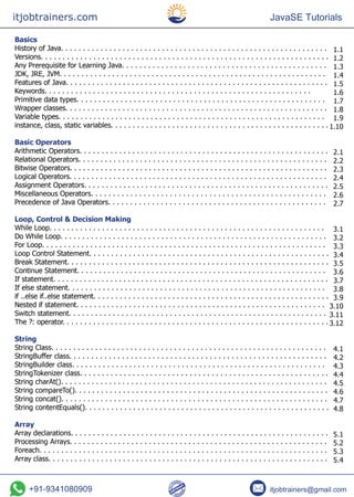 Corejava syllabus | PDF