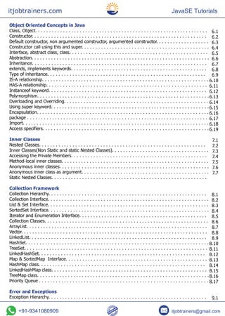 Corejava syllabus | PDF