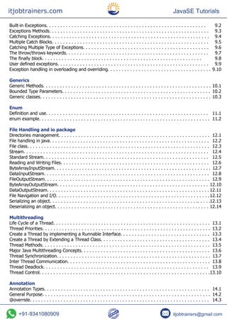 Corejava syllabus | PDF