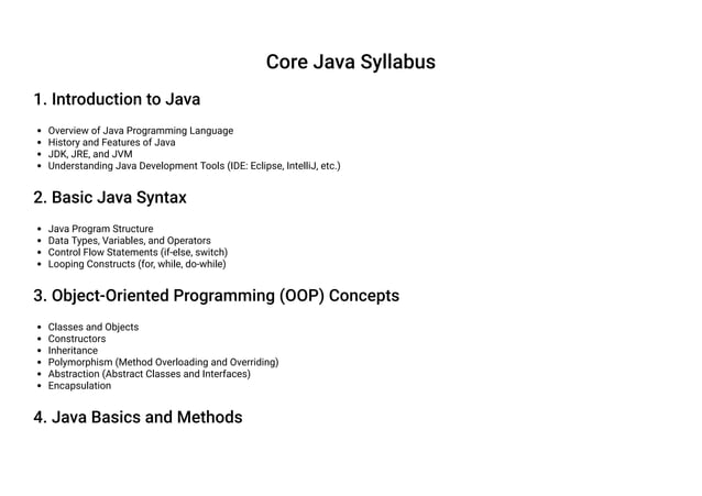 The Java programming language syllabus . | PPT The Java programming language syllabus . | PPT