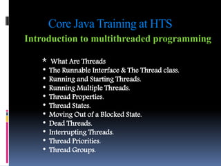 Core java Classroom training at HarshithaTechnologies | PPT