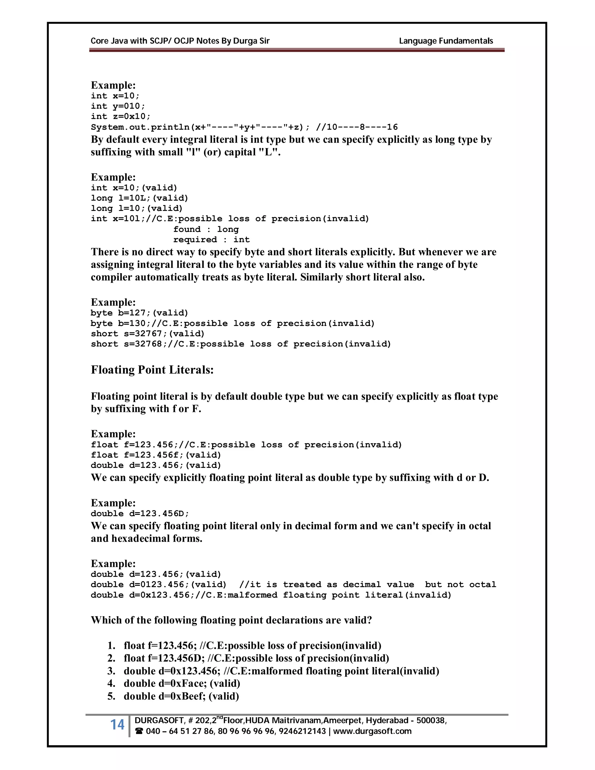 Corejavawithscjpocjpnotesbydurgapdf 